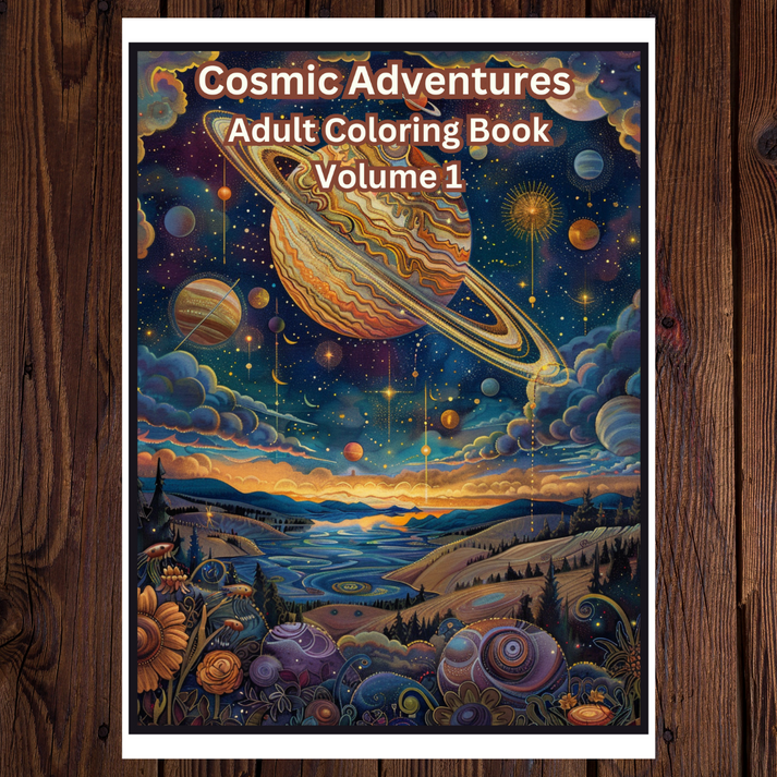 Space Adult Coloring Book Printable – Cosmic Pages PDF – Imagined ...